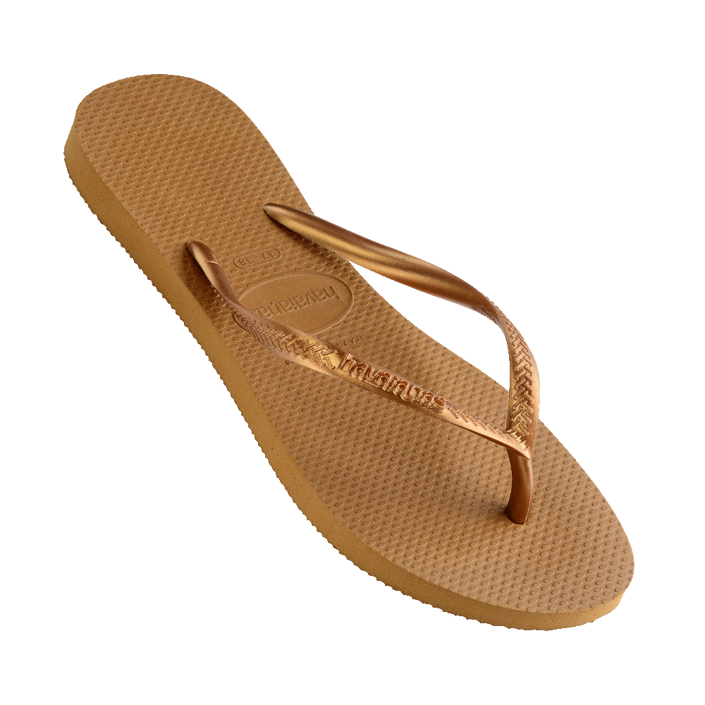 Havaianas Slim Logo Jandal | Bronze | Robe Boutique | Free NZ Shipping