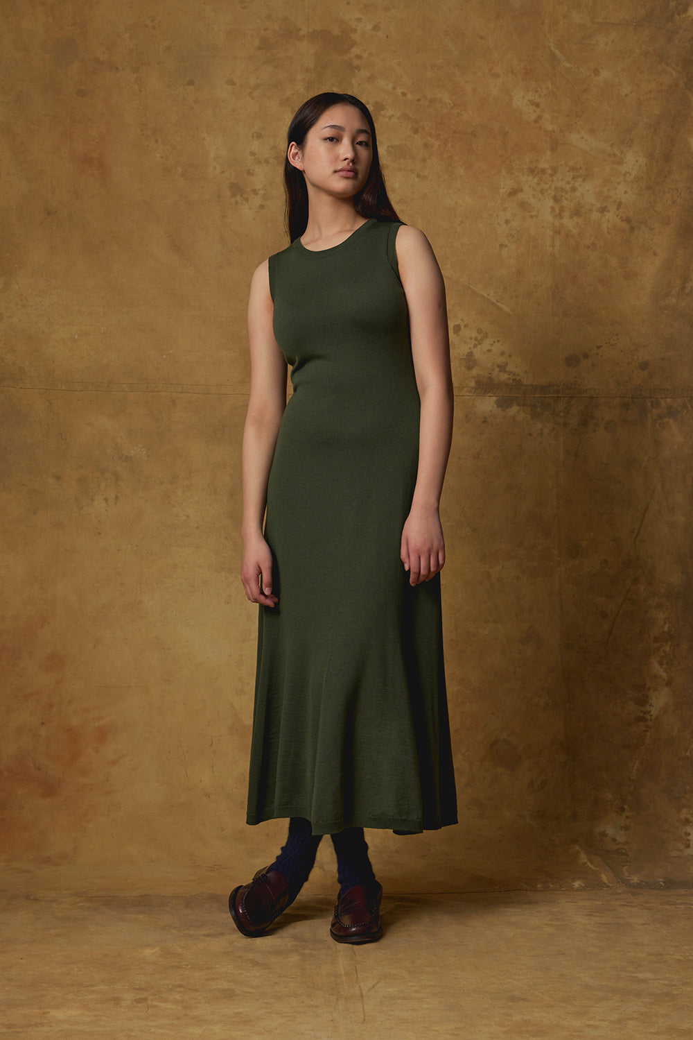 Standard Issue Merino Flared Dress | Loden | Robe Boutique | Free NZ ...